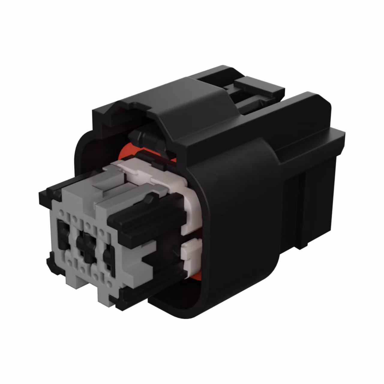 Mini50 Sealed Receptacle Housing, Dual Row, without CPA, 8 Circuits, Polarization Option B, Light Gray for sale