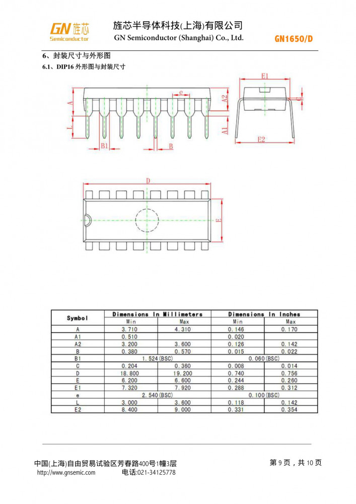 GN1650D datasheet page 9