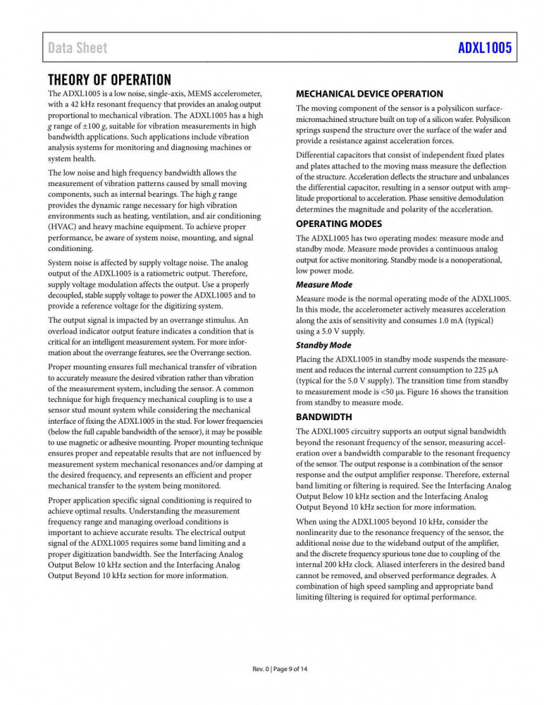 ADXL1005 datasheet page 9