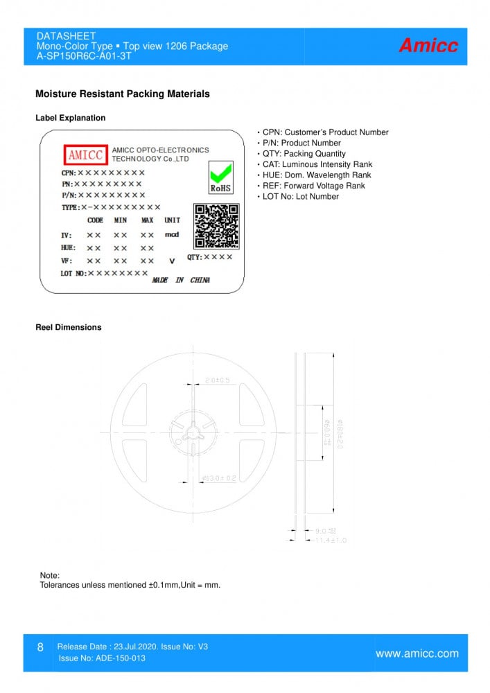 A-SP150R6C-A01-3T approval sheet page 8