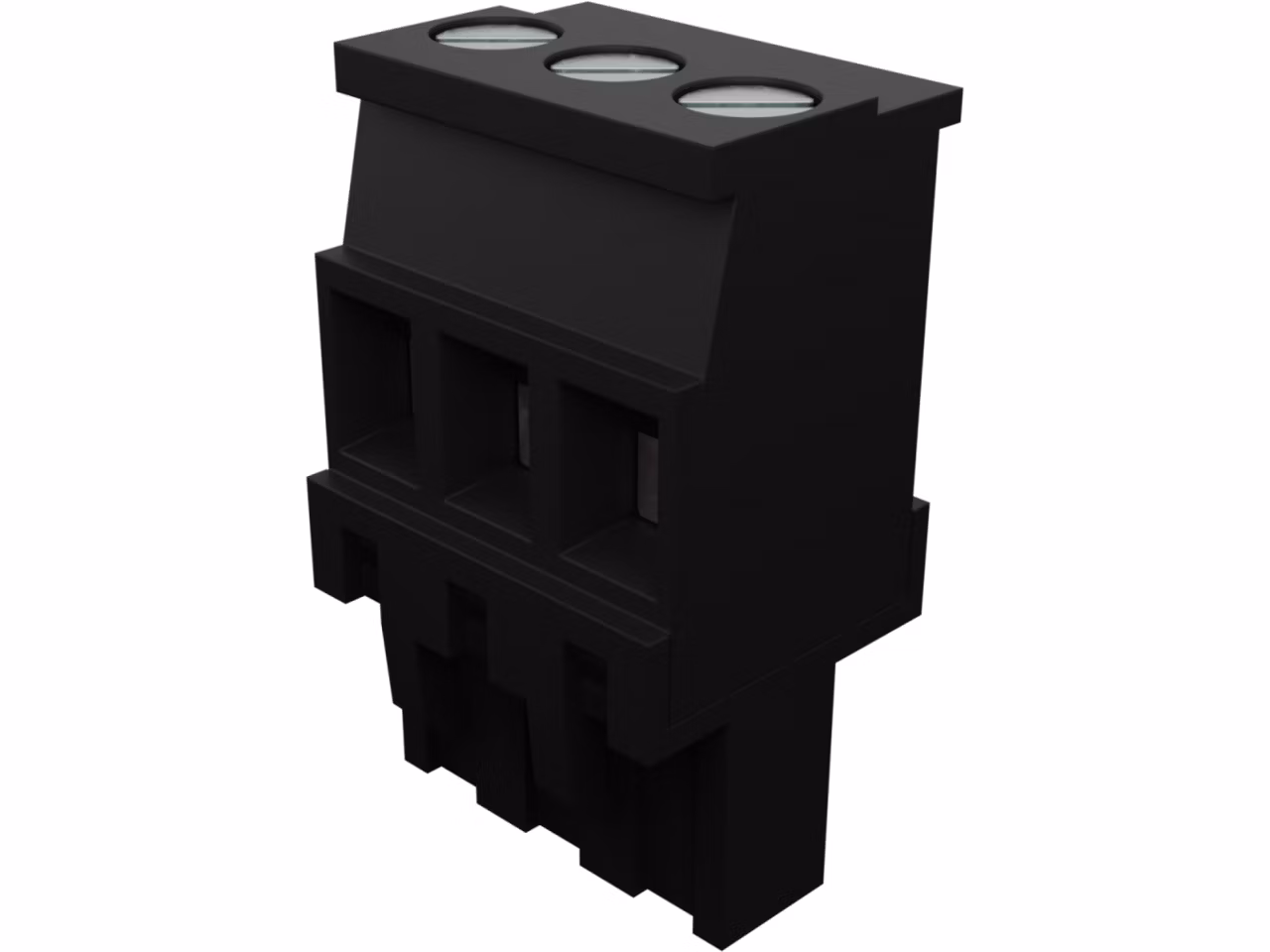 5.08mm Pitch Eurostyle Vertical Plug, with Reverse Imprinting, Front Wire Entry, Black, 3 Circuits for sale