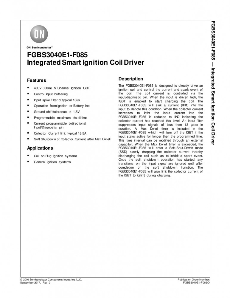FGBS3040E1-F085 datasheet page 2