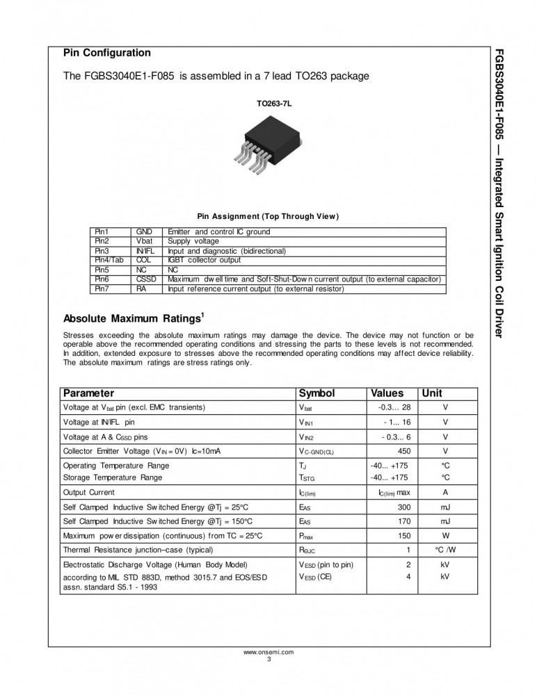 FGBS3040E1-F085 datasheet page 4