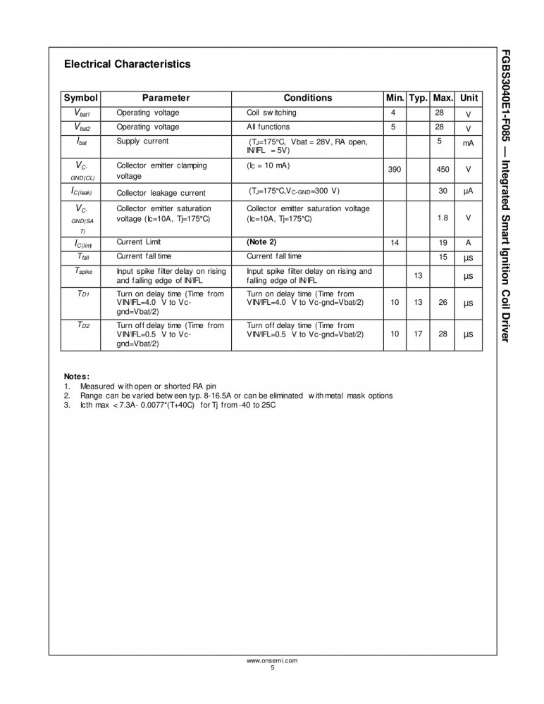 FGBS3040E1-F085 datasheet page 6