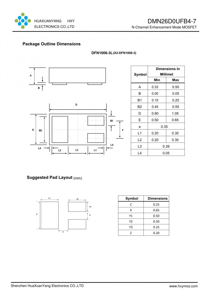 DMN26D0UFB4-7-HXY datasheet page 3