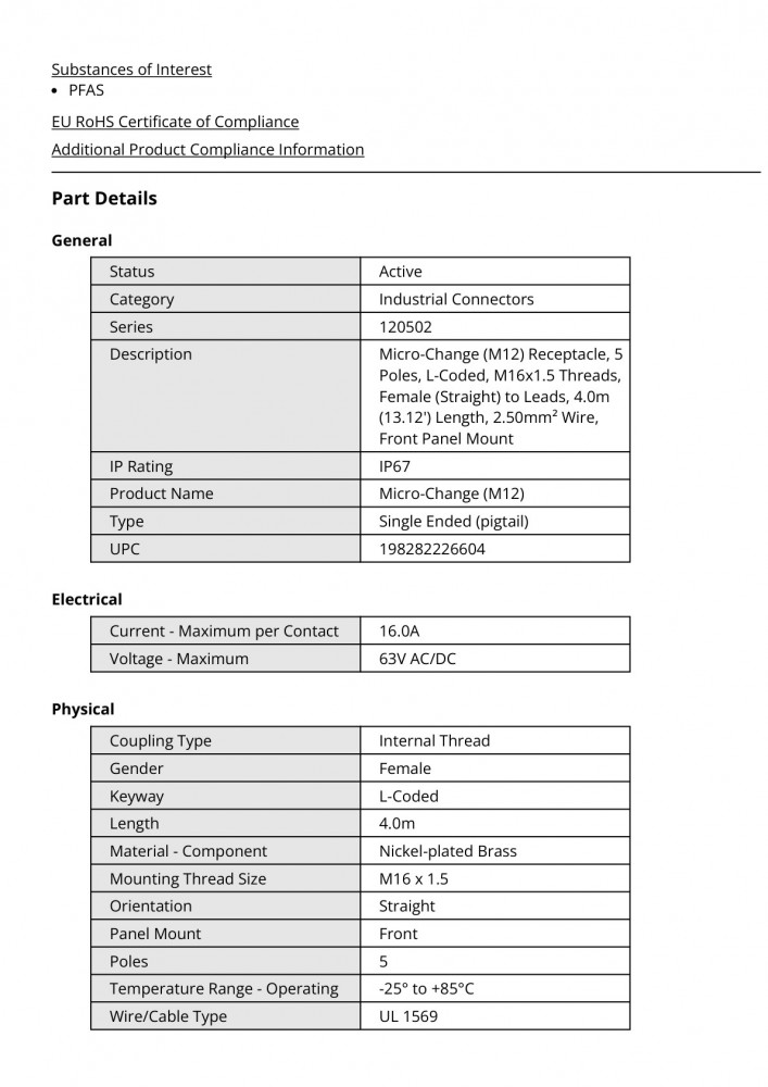 MOLEX product document, page 2