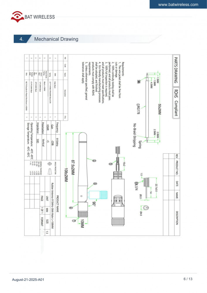 BW915JWX105-10KJ datasheet page 6