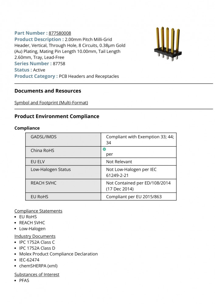 877580008 product document image, page 1