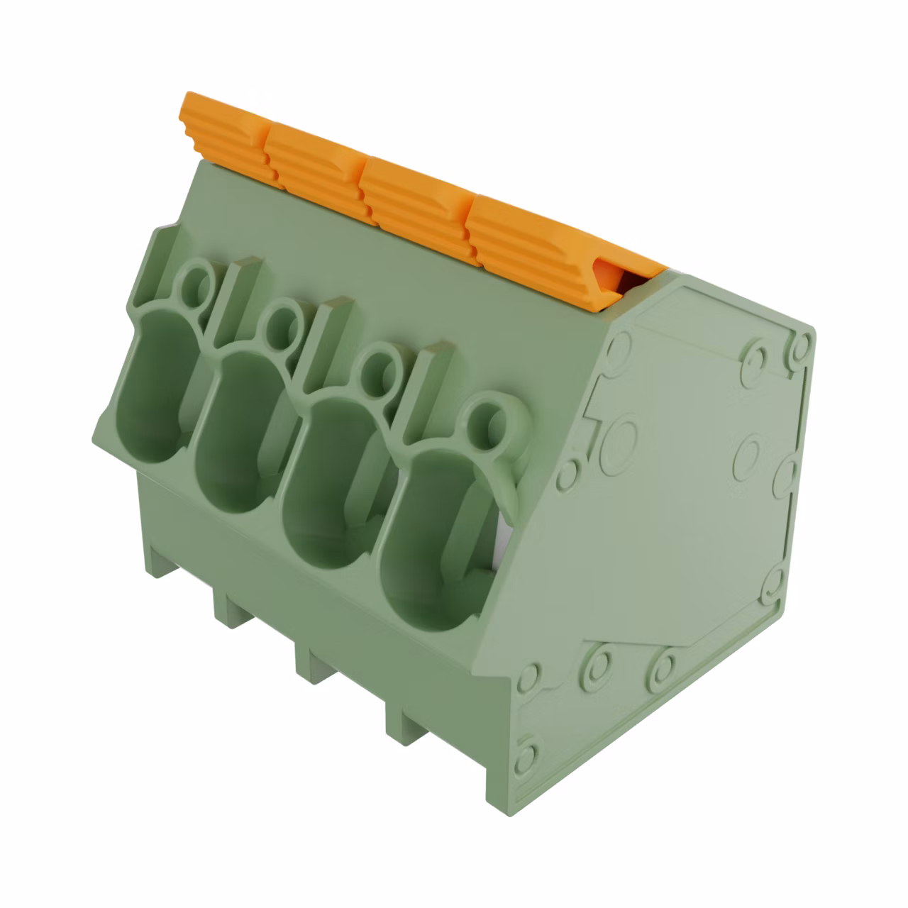 7.50mm Pitch Lever Activated Fixed Mount PCB Terminal Block, 35° Wire Entry, Left Rear Terminal, 4 Circuits for sale
