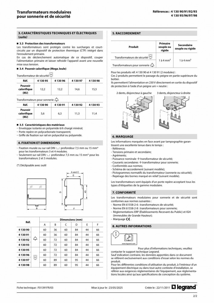Legrand 413092 technical document page 2