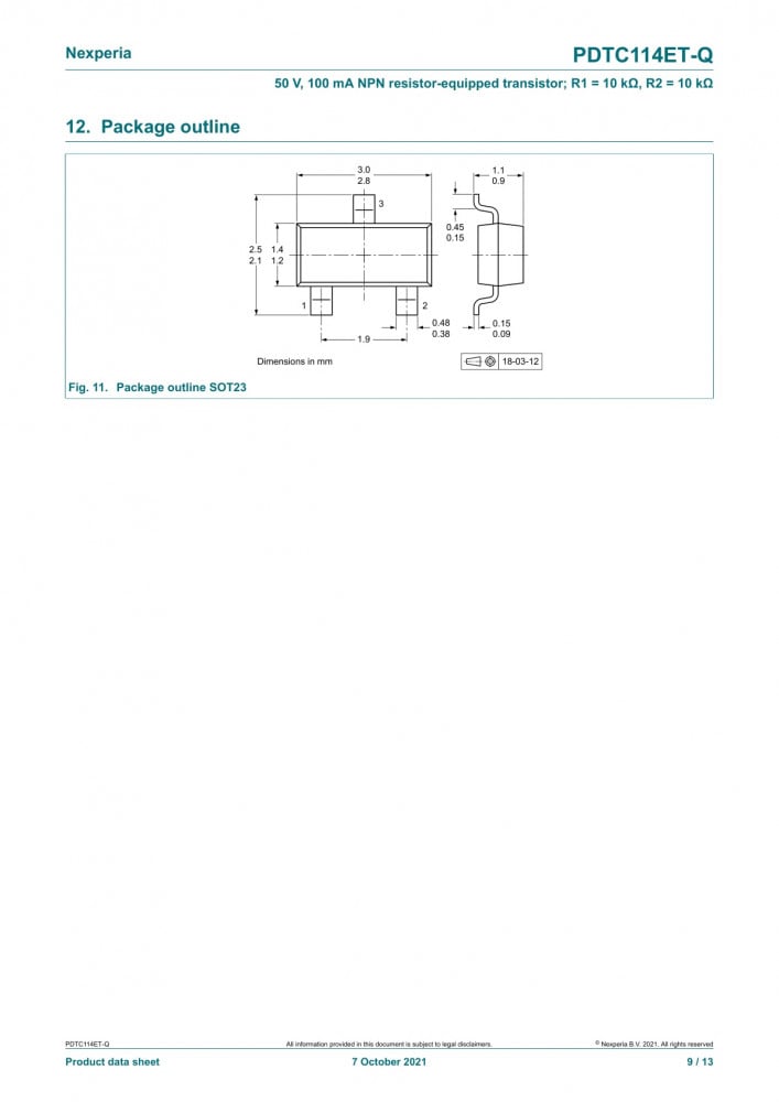 PDTC114ET-QR datasheet page 9