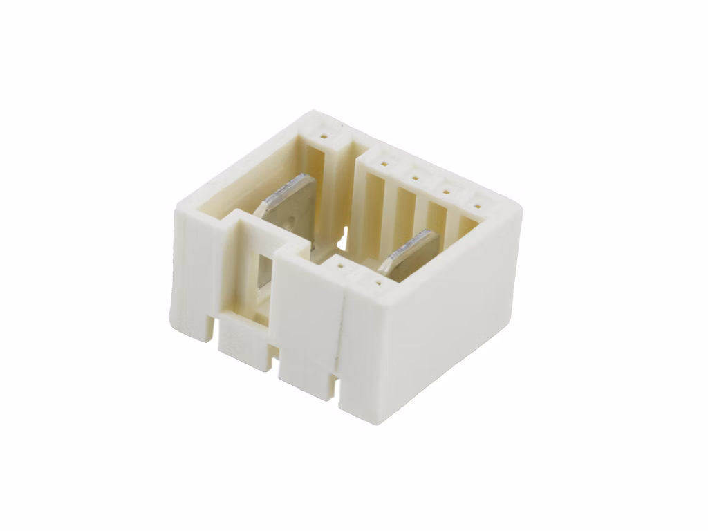 Appli-Mate RAST 5 Header, Vertical, 2 Circuits, Tin (Sn) Plating, Position Keys 1a & 2b, Code Key d20, Latch Between Circuits 1 & 2, PCB Polarization A, Glow-Wire Capable