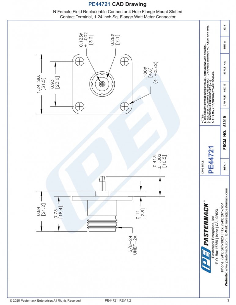 PE44721 datasheet page 3