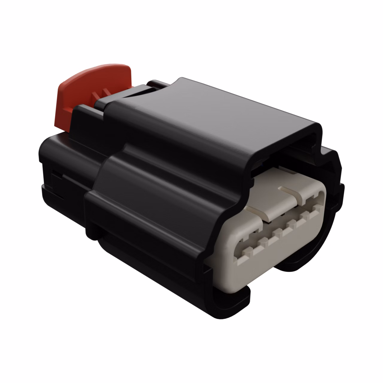 2.54mm MX64 Sealed Single Row Crimp Housing, GET Terminal, Black, 6 Circuits, Key C, with CPA Lock for sale
