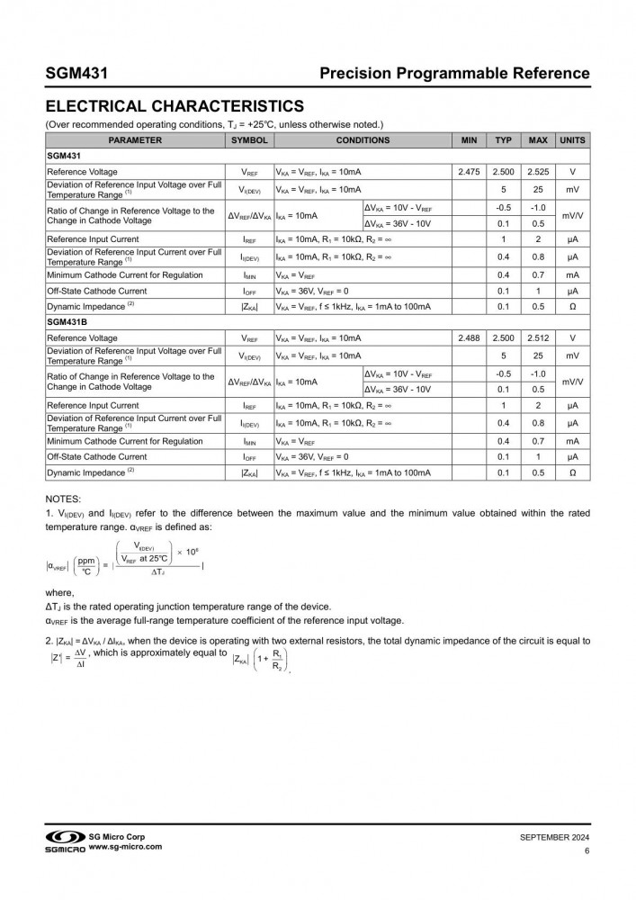 SGM431 datasheet page image 6