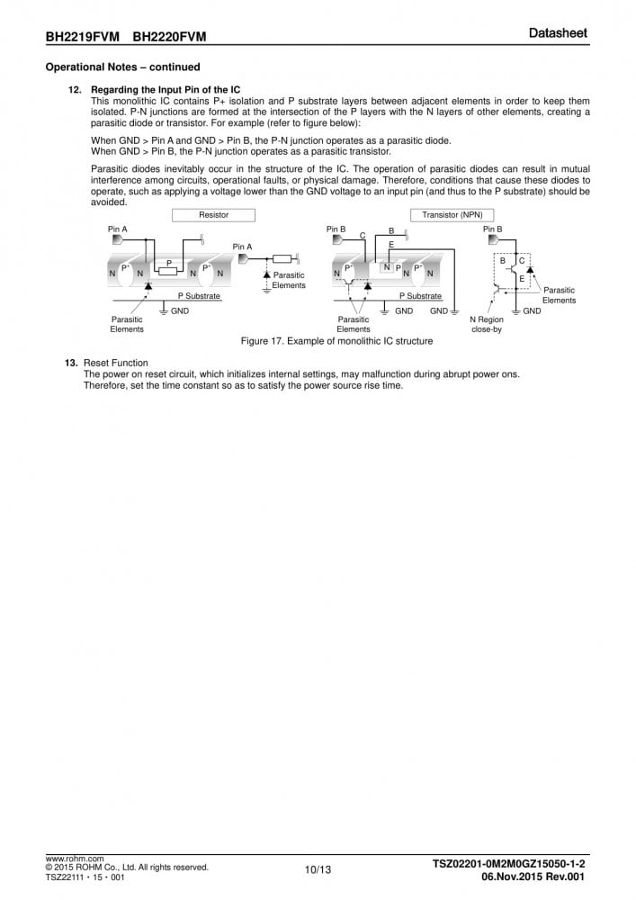 BH2219FVM-TR datasheet page 10