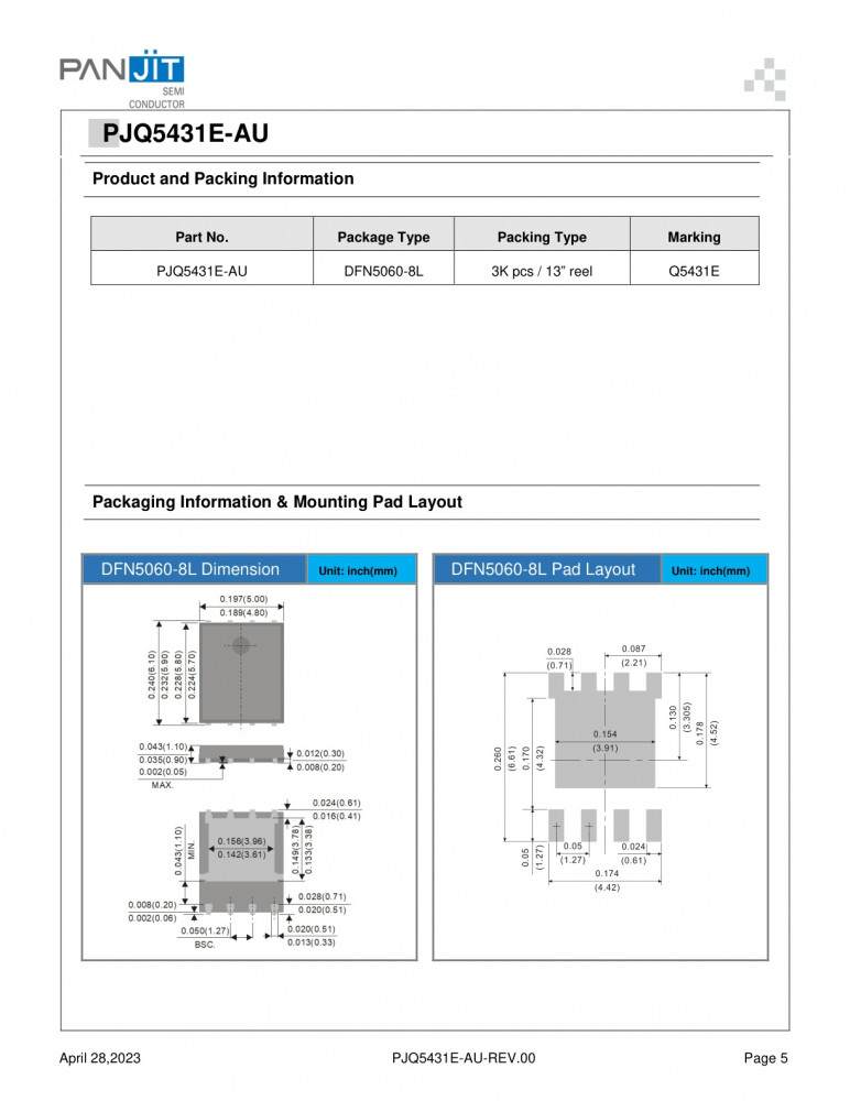 PJQ5431E-AU datasheet page 5