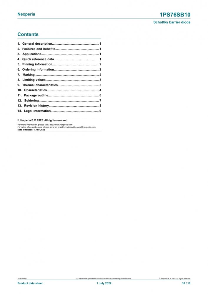 1PS76SB10 datasheet page 10
