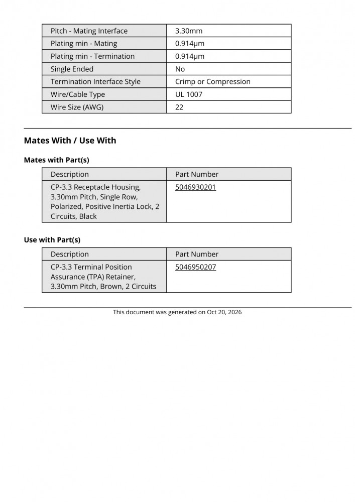 MOLEX 2319082022 technical document image 3