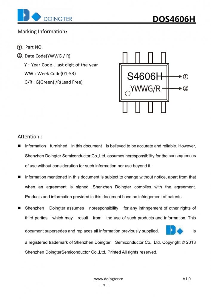 DOS4606H datasheet page 9