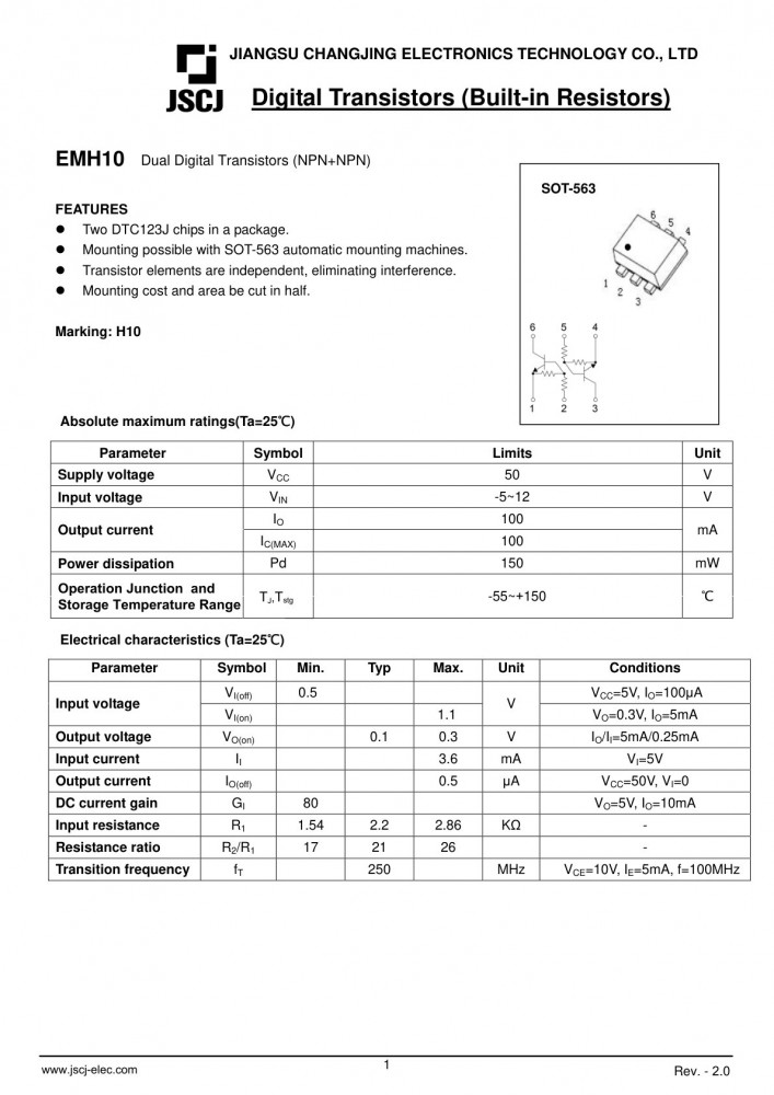 EMH10-HAF datasheet page 1