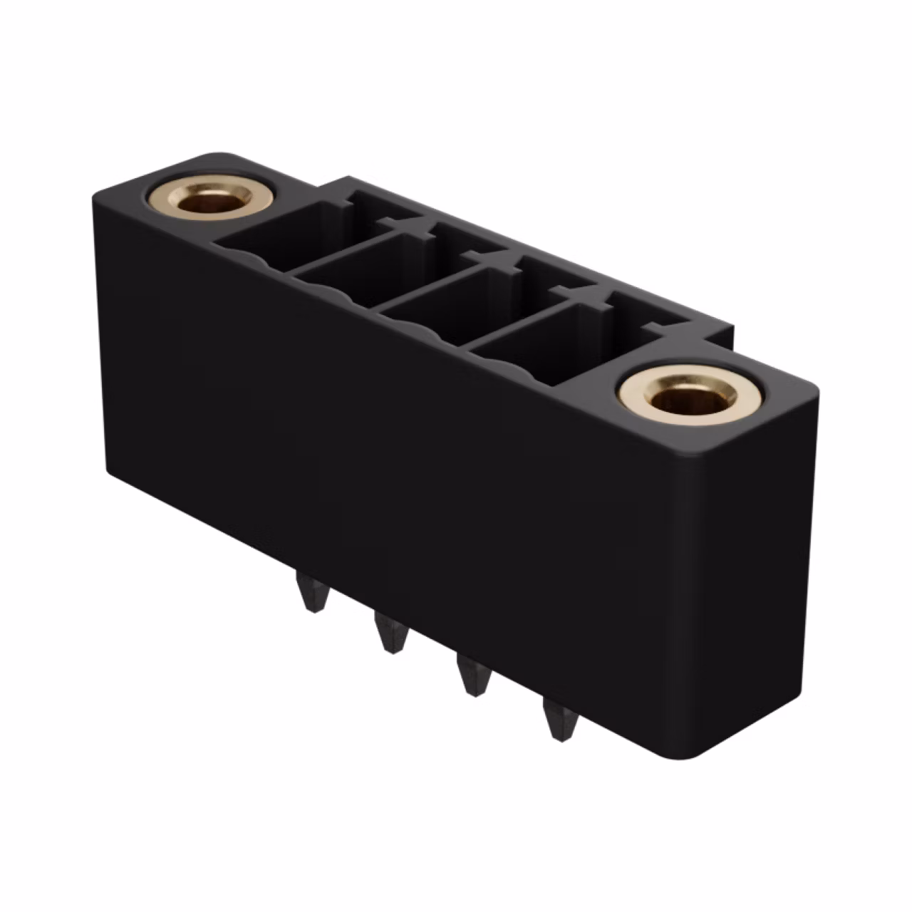 3.50mm Pitch Eurostyle Vertical PCB Header, with Threaded Retention Inserts, 4 Circuits for sale