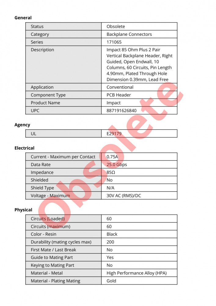 MOLEX 1710655107 product document preview, page 2
