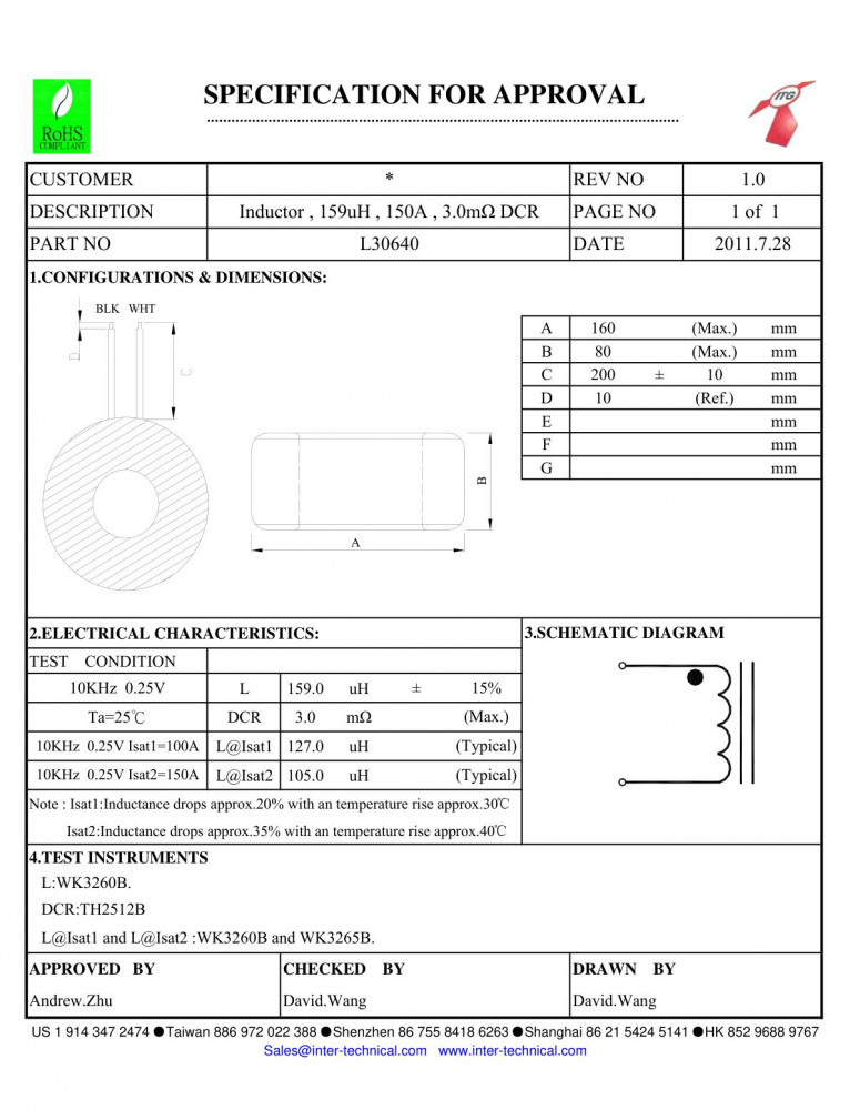 L30640 technical specification document preview