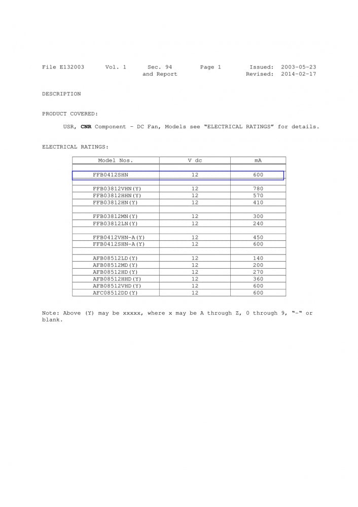 FFB0412SHN7CA specification page 10