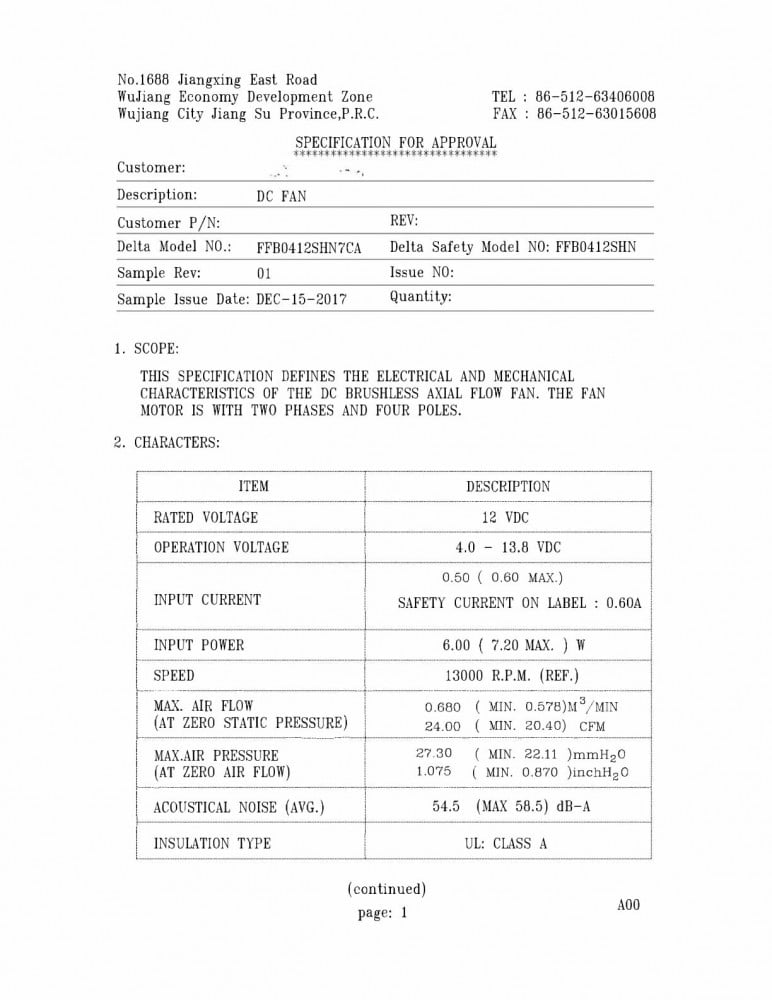 FFB0412SHN7CA specification page 3
