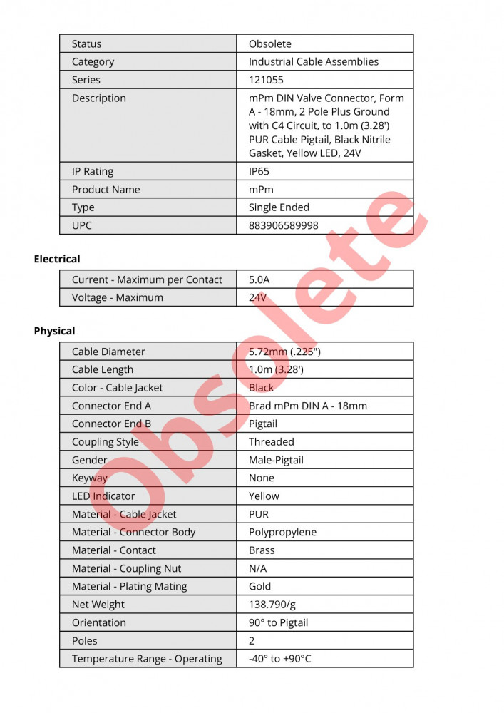 MOLEX 121055 series customer drawing, page 2