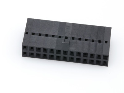 2.54mm Pitch SL Crimp Housing, Dual Row, Version B, Polarized, 38 Circuits, Black