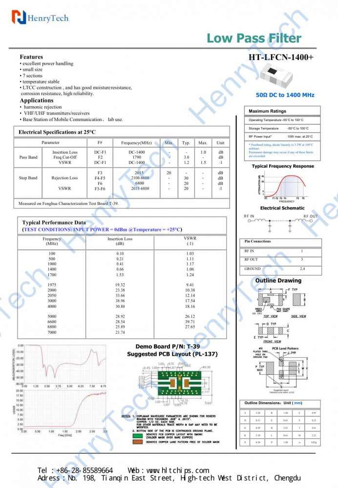 HT-LFCN-1400+ technical document page