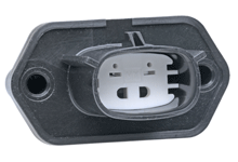 MX150L 2 Circuit Rear Mount Flange Sealed Panel Mount Plug for 8 AWG Wire, with Gasket, Black for sale