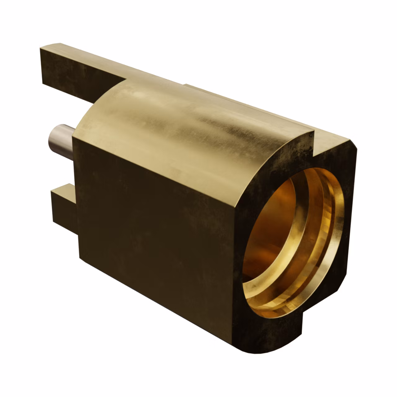 MMCX Jack, Straight, PCB Receptacle, End Launch, Brass Body, Gold (Au) Plating , Tape and Reel, Leads Oriented Toward Feed Holes, 50 Ohms for sale