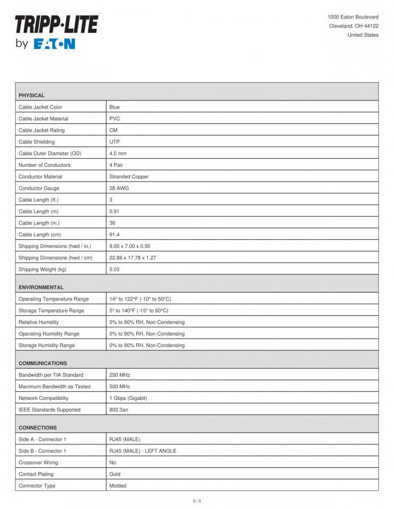 N204-S03-BL-LA technical document page 2