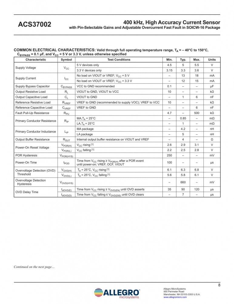 ACS37002 datasheet page 8