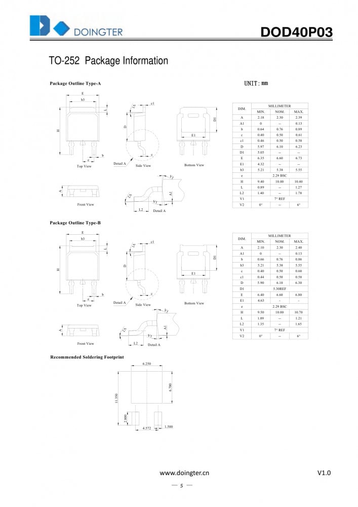 DOD40P03 datasheet page 5