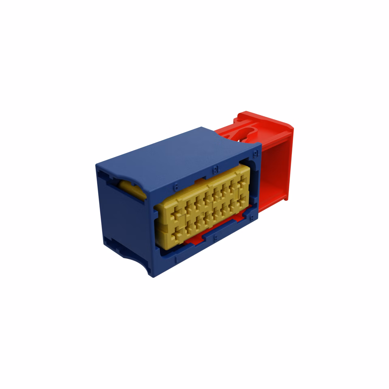 3.33mm / 6.00mm Pitch Hybrid Inline Female Housing, Right Slide Orientation, Dual Row, 16 Circuits, Blue for sale