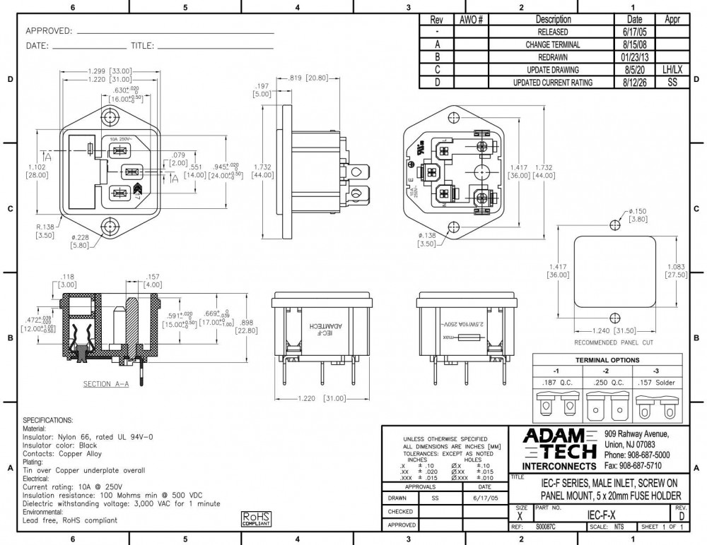 ADAM TECH IEC-F-2 product document image