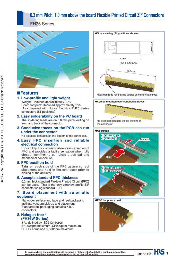 FH36 Series datasheet page 1