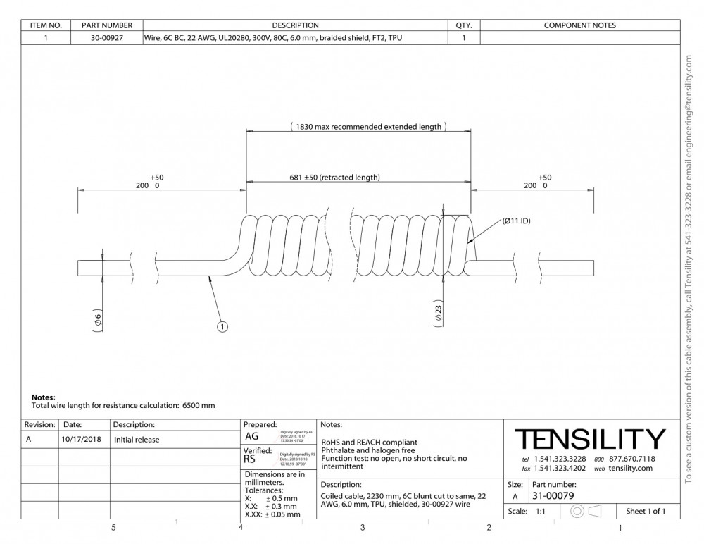 Tensility 31-00079 assembly drawing preview