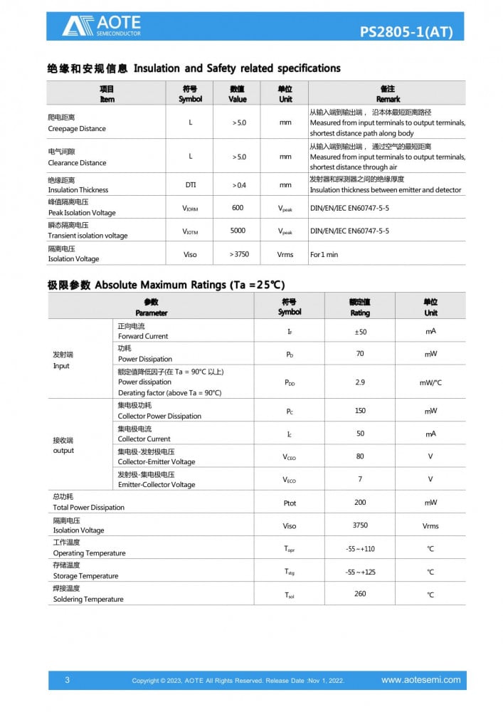PS2805-1(AT) datasheet page 4
