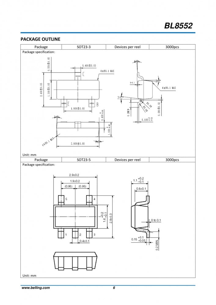 BL8552 datasheet page 6
