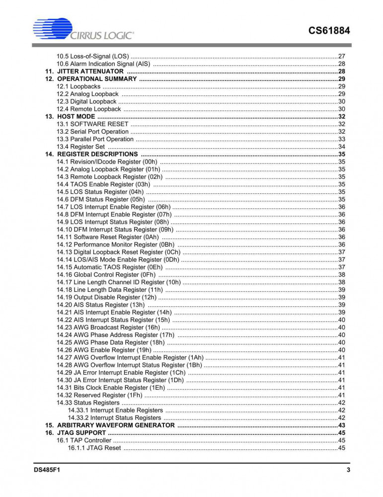 CS61884-IB datasheet page 3