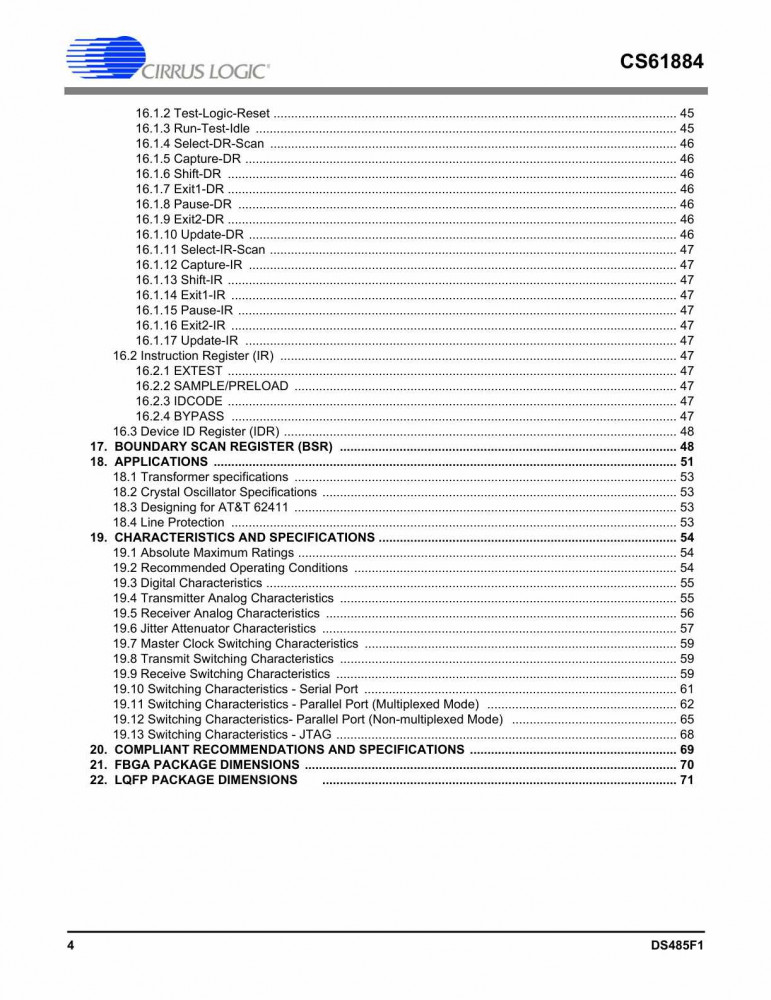 CS61884-IB datasheet page 4