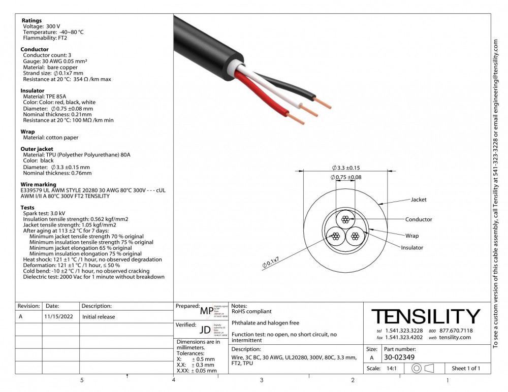 30-02349 product specification drawing
