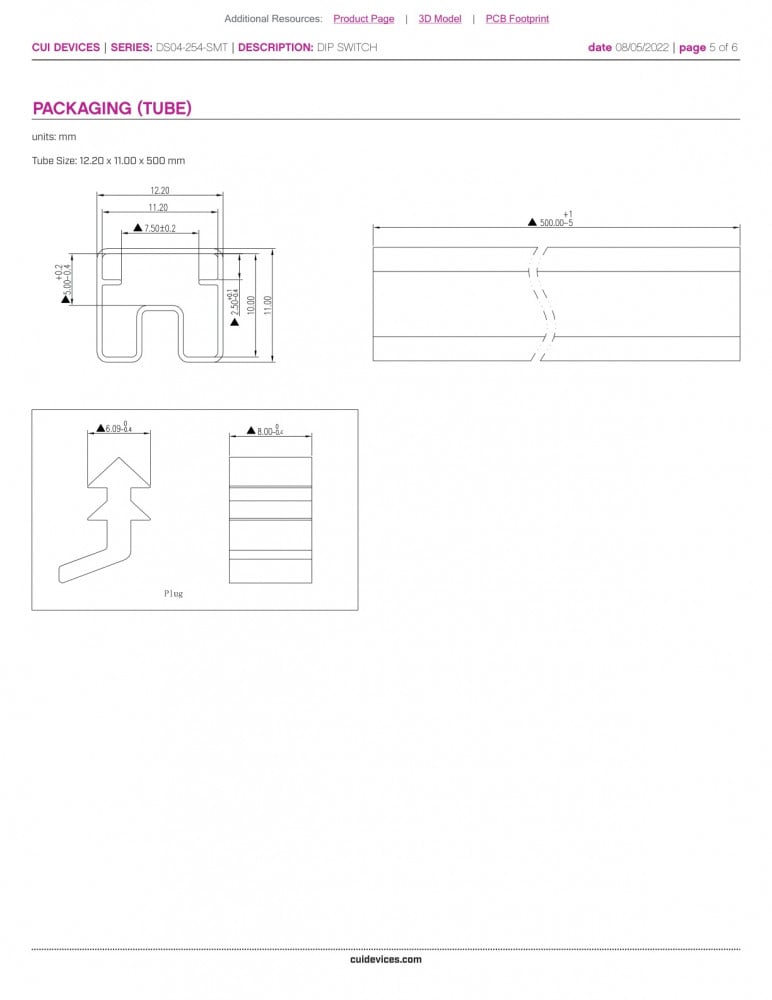 CUI DS04 series datasheet page 5
