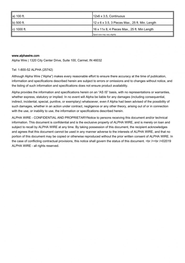 Alpha Wire 1239 SV002 technical specification page 2