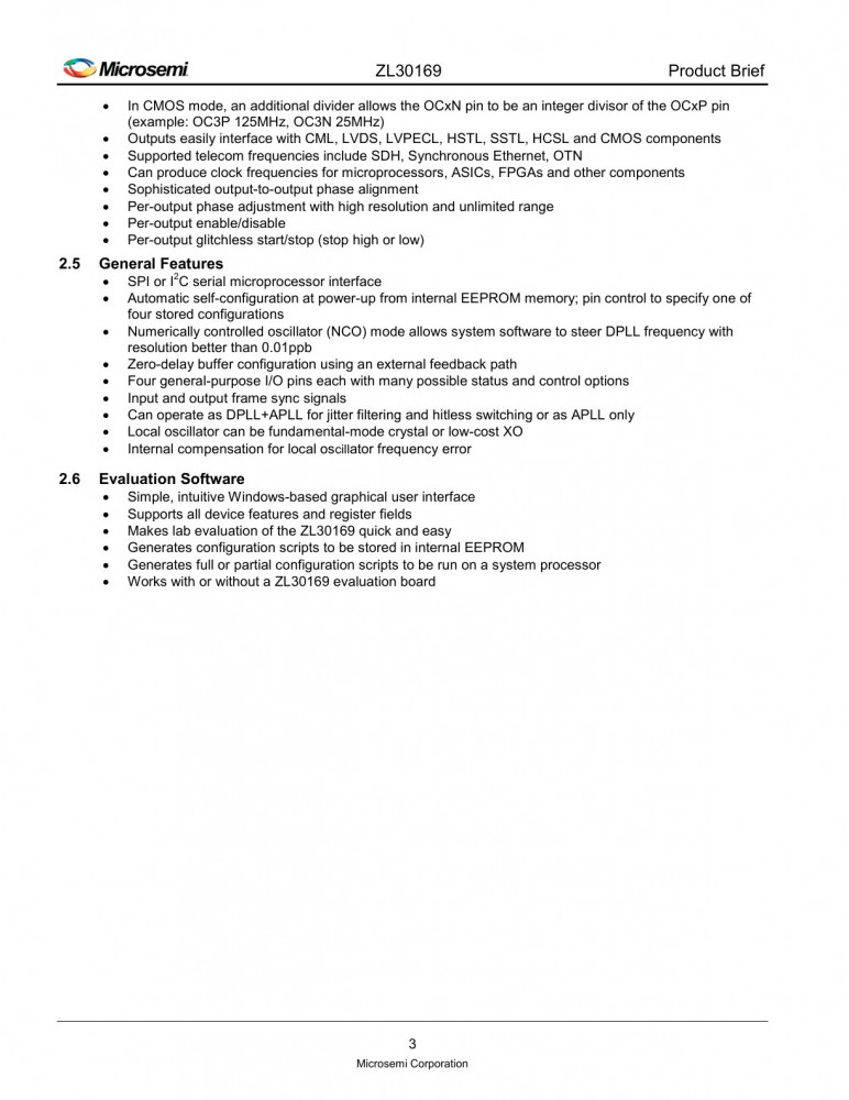ZL30169LDF1 technical document page 3